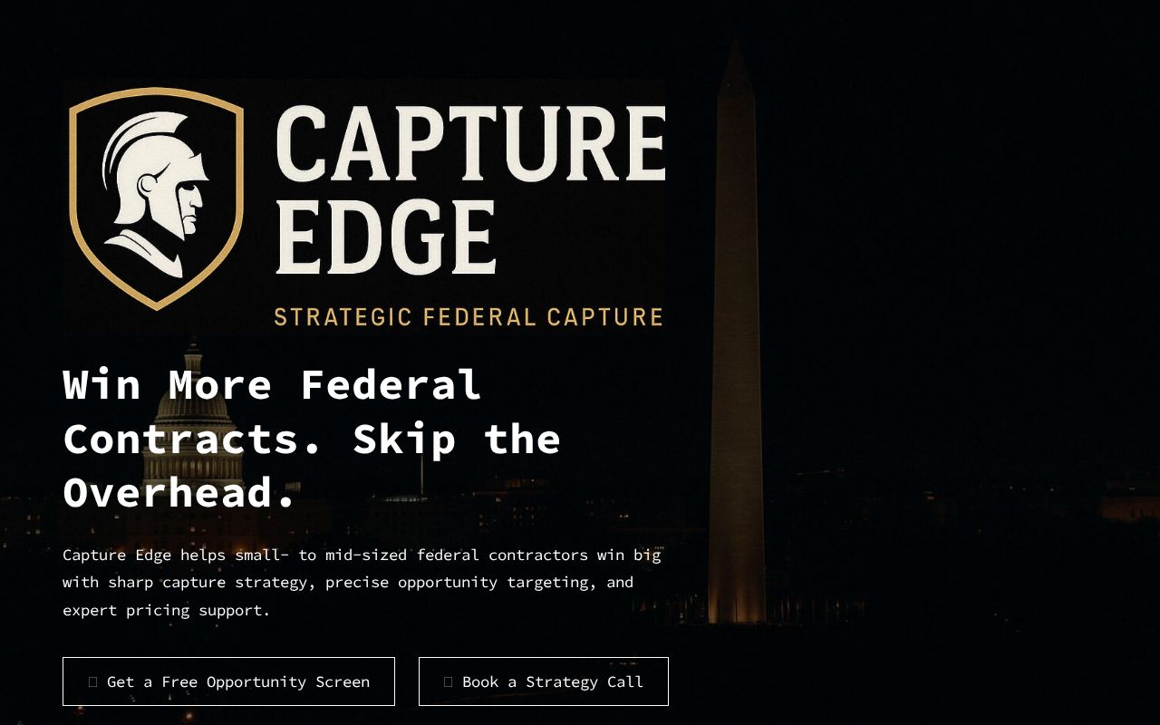 CaptureEdge | Strategic Federal Capture Consulting
